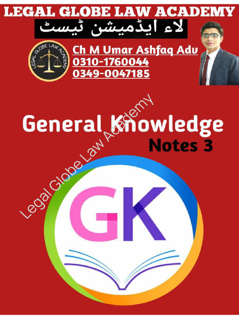 General Knowledge Notes (3) by Legal Globe Law Academy For LAT | PDF