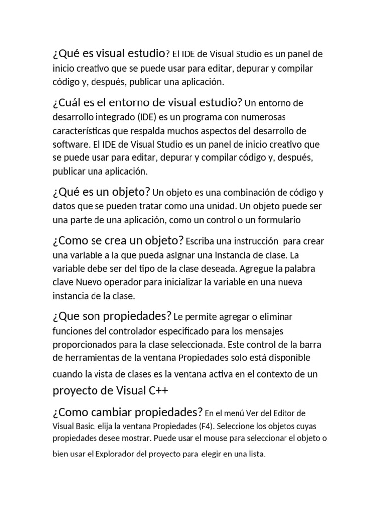 Qué Es Visual Estudio Recuperacion | PDF