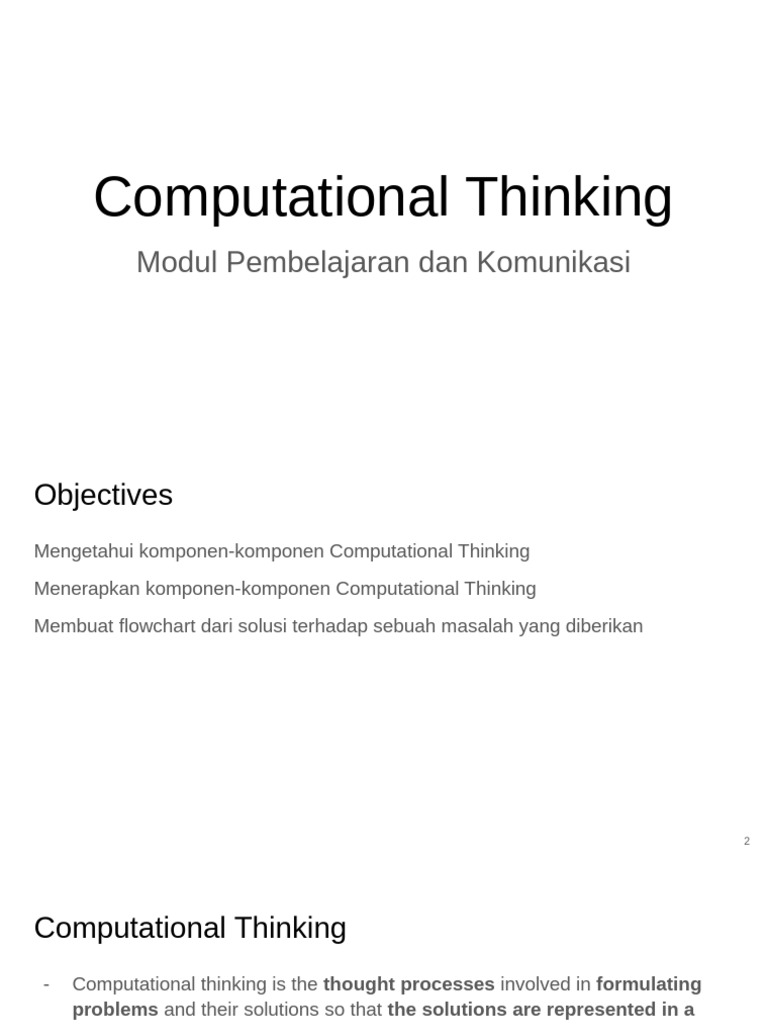 Computational Thinking | PDF
