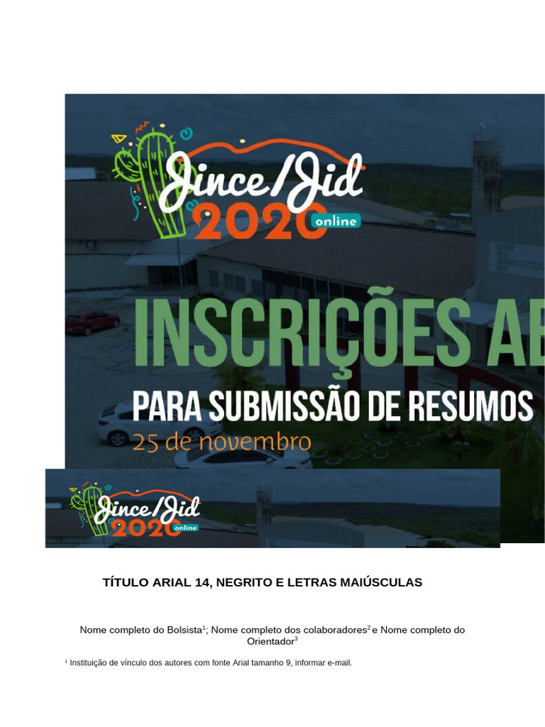 Modelo-Resumo-JINCE_JID-2020 | PDF