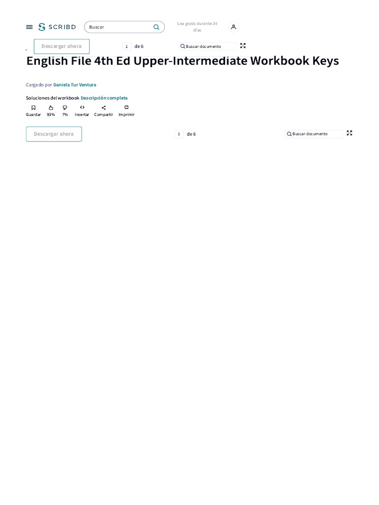 English File 4th Ed Upper-Intermediate Workbook Key | PDF