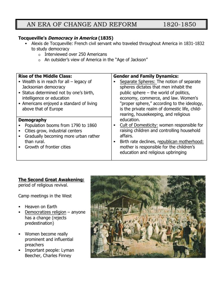AP REVIEW 4.5 Reform Movements | PDF