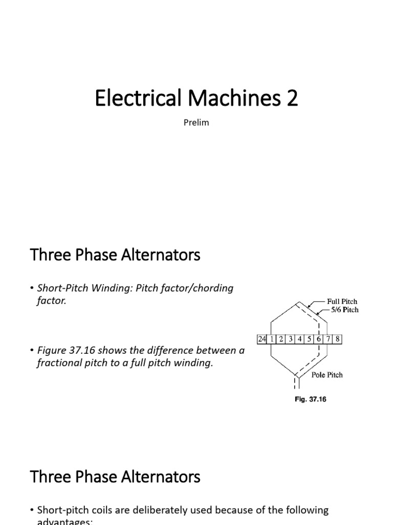 Endterm Three Phase Alternators 2 | PDF | Inductor | Electrical Equipment