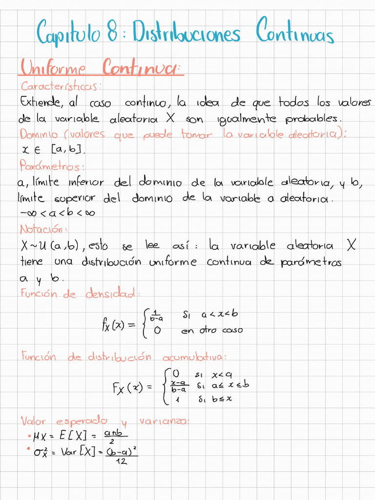 8 Distribuciones Continuas | PDF