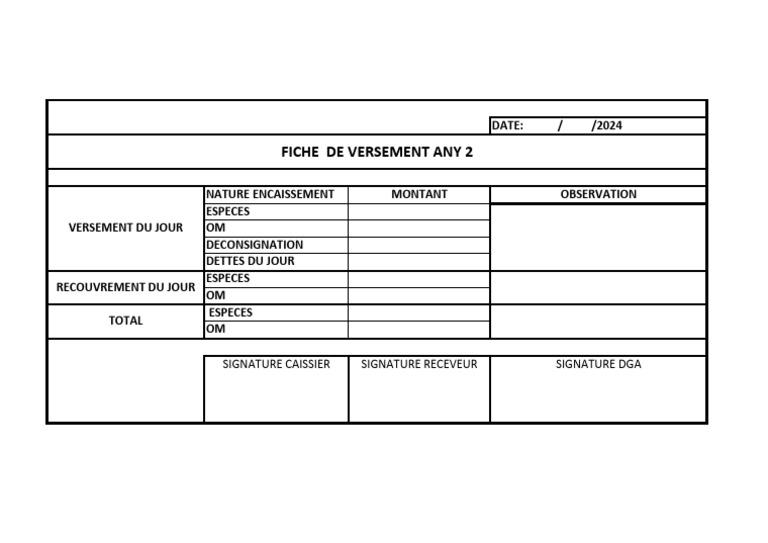 Fiche de Versement Any 2 | PDF