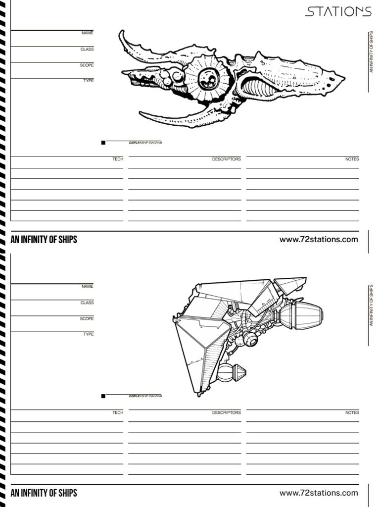 GameFace Con Engineering Pack - Ship Sheets | PDF