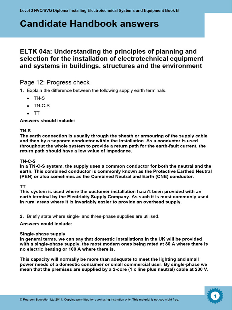 Level 3 NVQ Diploma Candidate Handbook Answers Book B | PDF