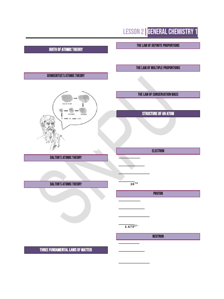 GENCHEM-LESSON-2-REVIEWER | PDF