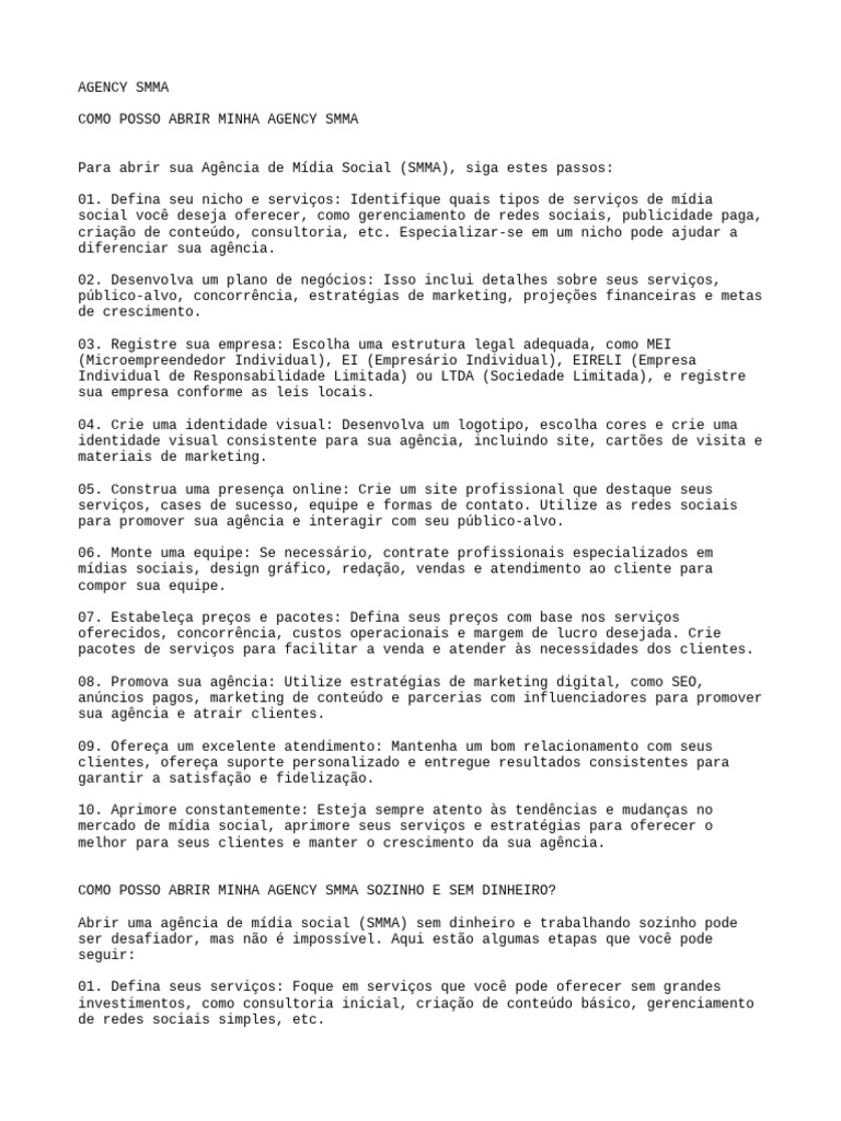 Agency Smma | PDF
