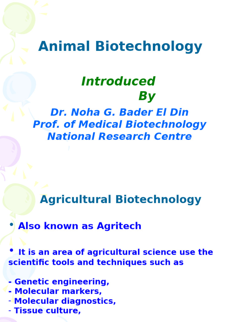 Chapter 1 Animal Biotechnology | PDF