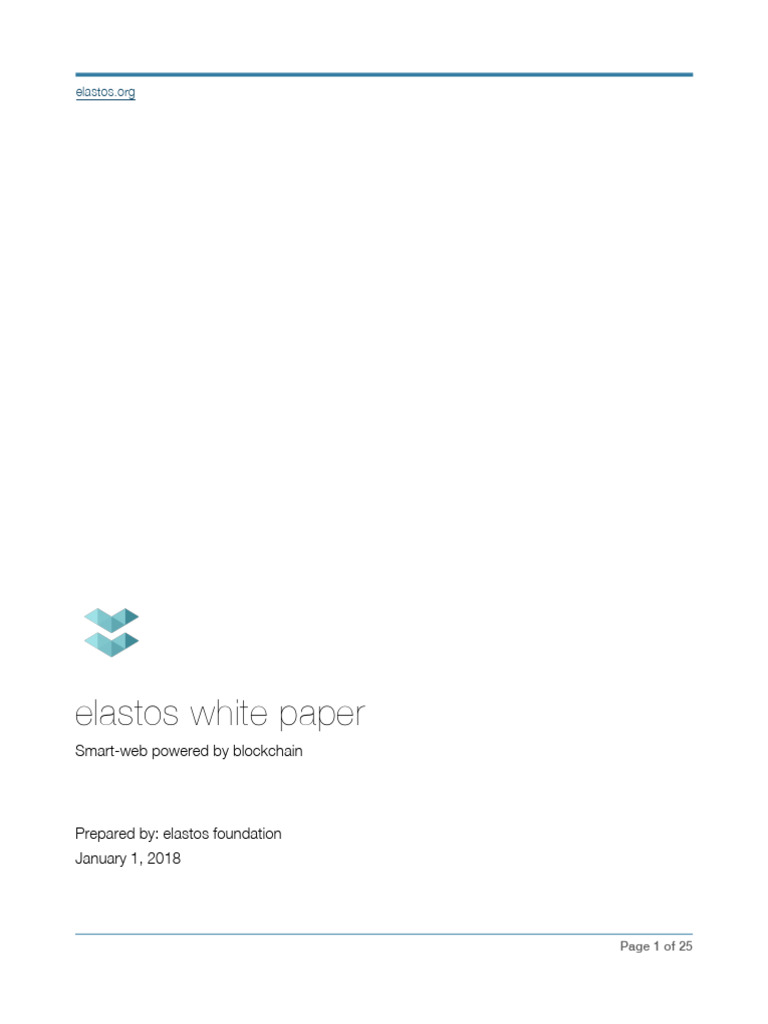 Elastos Whitepaper en | PDF