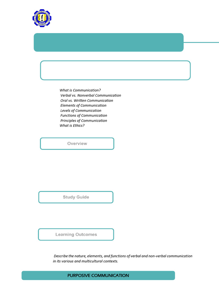 Module 1 - Purposive Communication | PDF