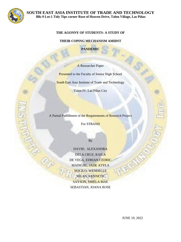 G3 Final Research 1 Pdf Stress Biology Psychology