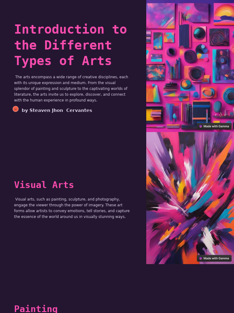 Introduction To The Different Types of Arts | PDF