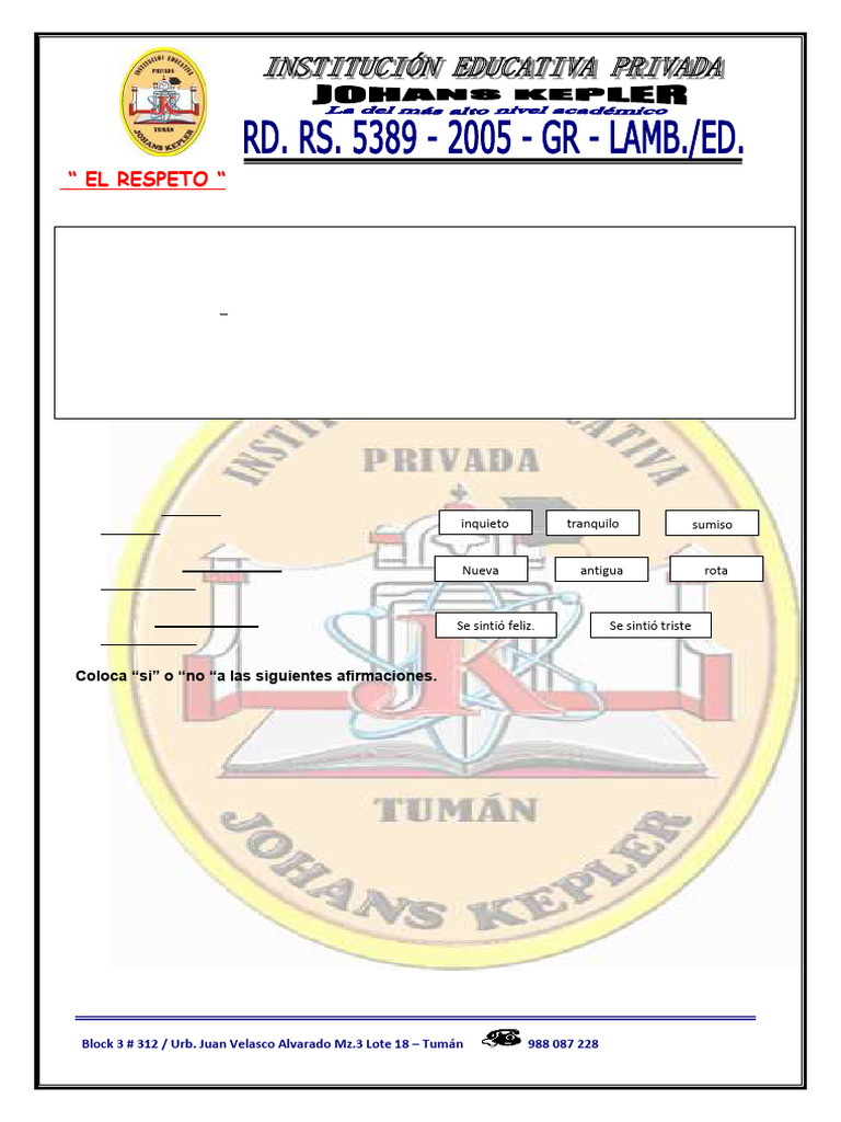 El Respeto Tutoria Pdf