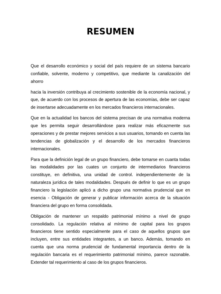 Resumen de Financiero | PDF | Bancos | Sistema financiero