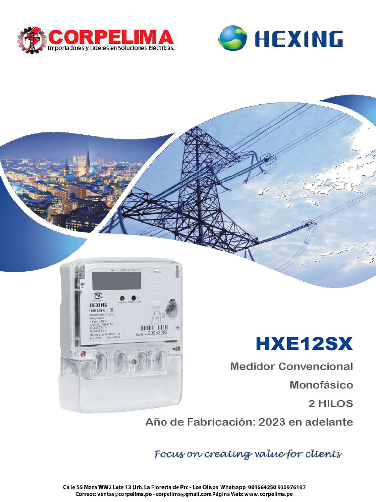 MEDIDOR-MONOFASICO-HEXING-HXE12SX | PDF