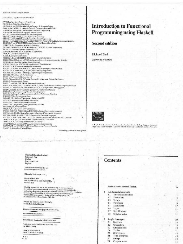 PDF Introduction To Functional Programming Using Haskell Richard Bird Compress | PDF