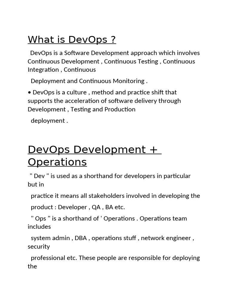 What Is DevOps | PDF