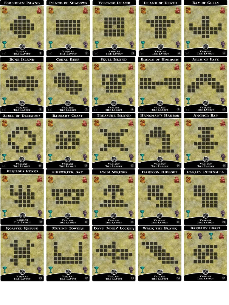 Custom Forbidden Island Tiles Layout | PDF