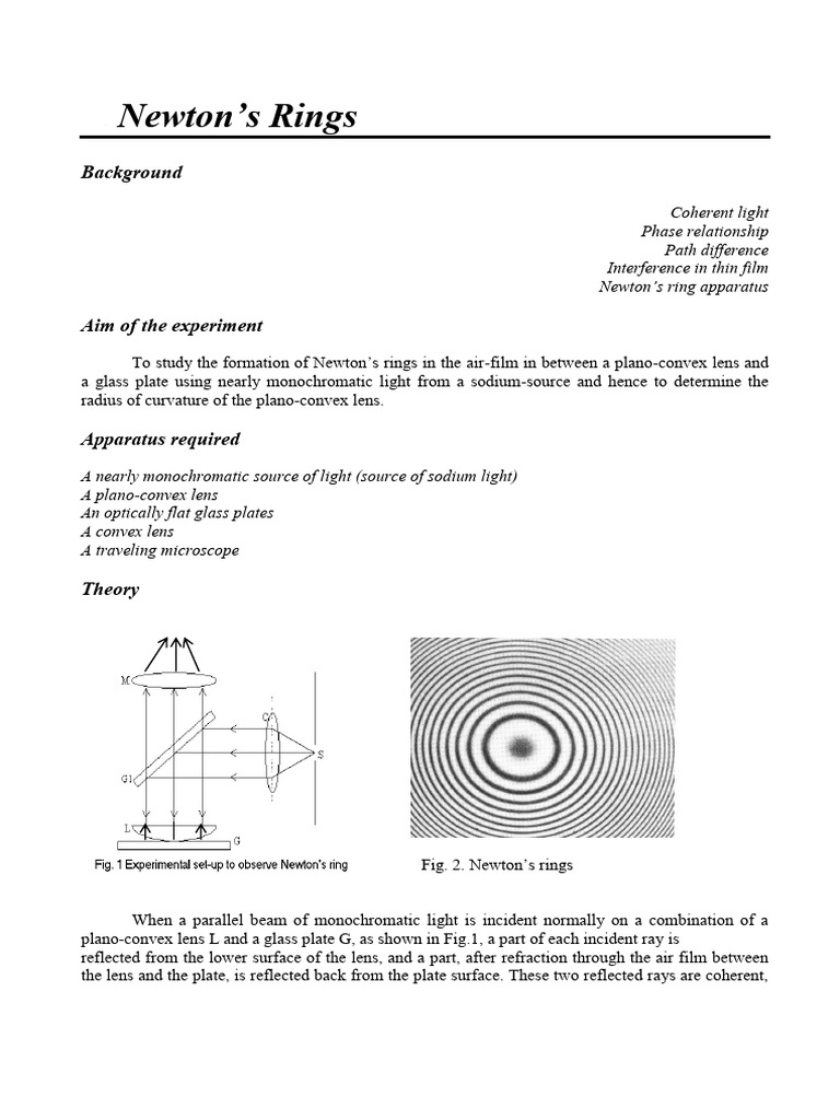 Exp4 - Newtons Ring | PDF