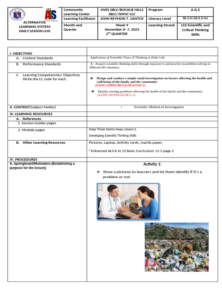 LS2 Scientific Thinking | PDF | Learning | Science & Mathematics
