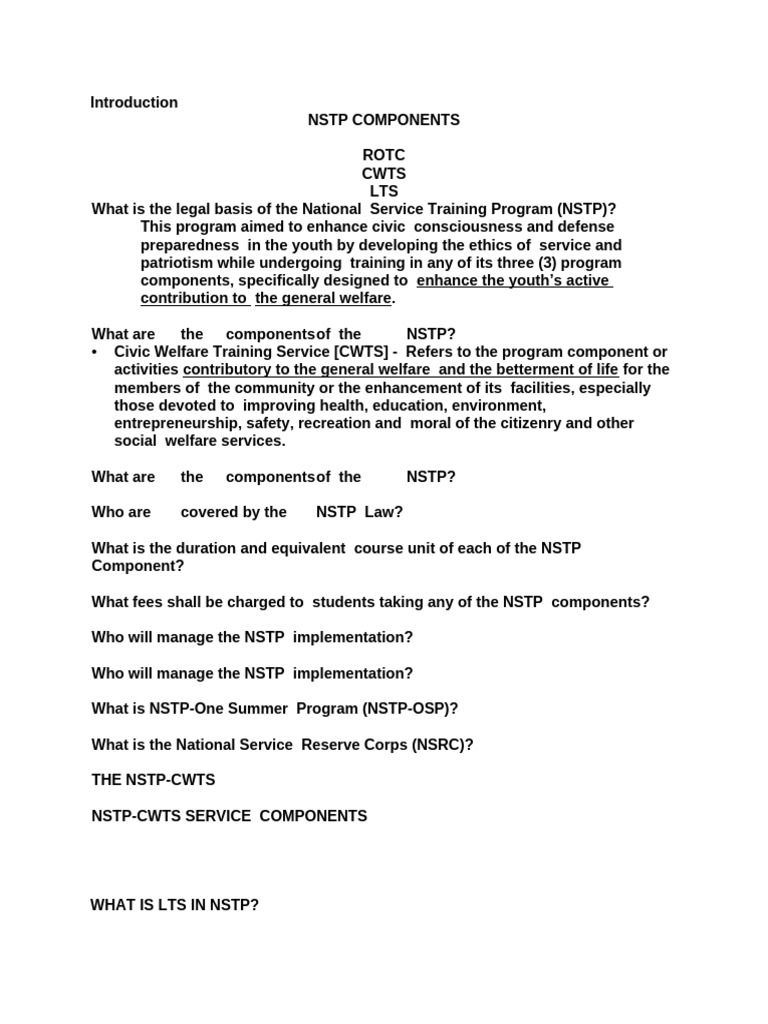 NSTP Introduction | PDF