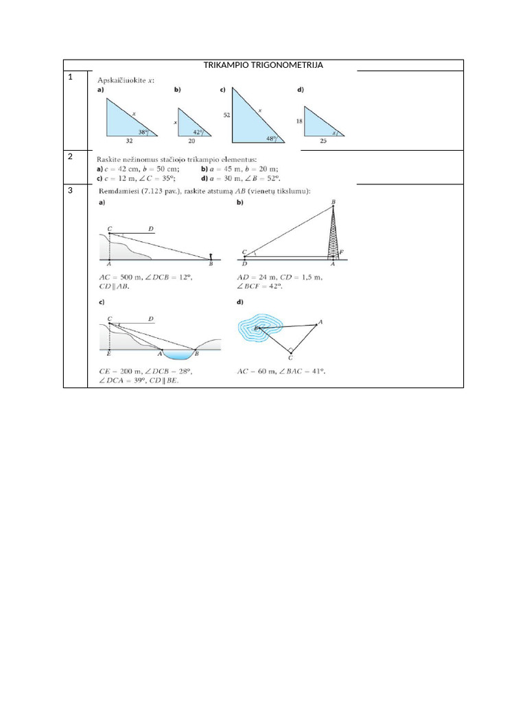 10kl - Trikampio Trigonometrija | PDF