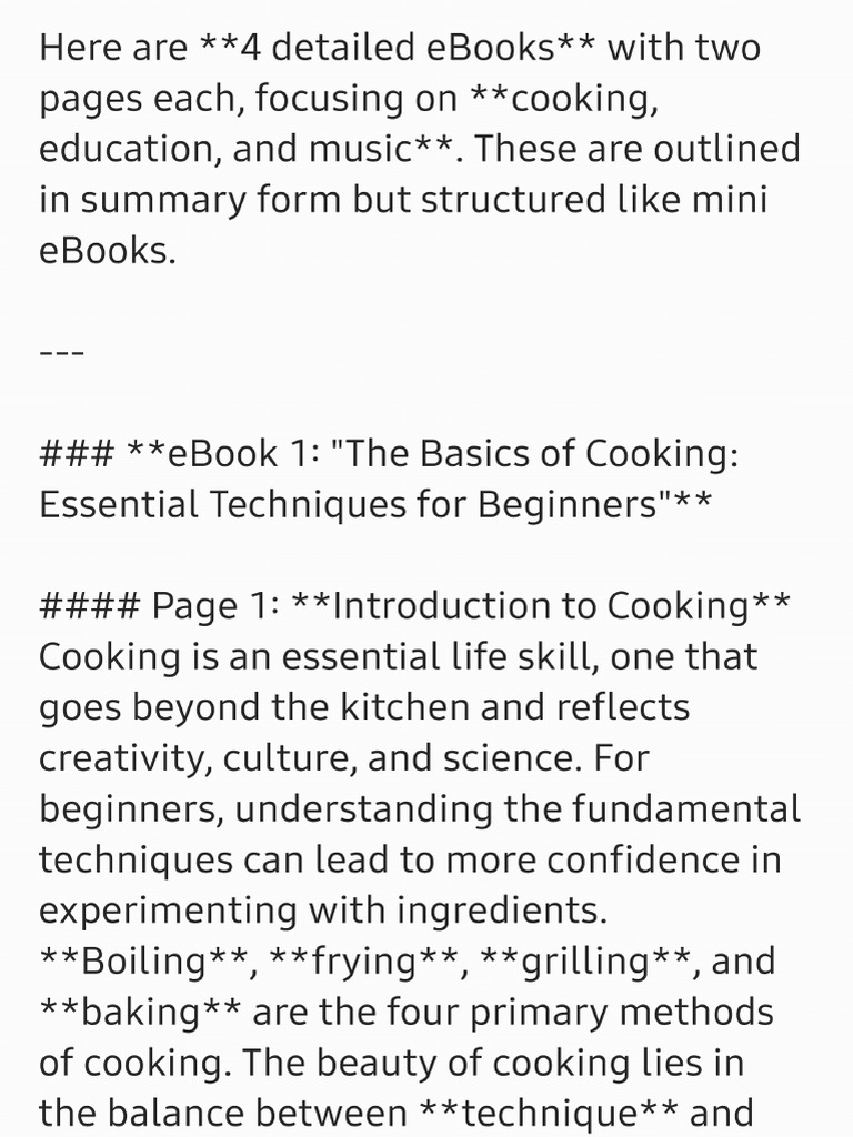 Basics of cooking | PDF