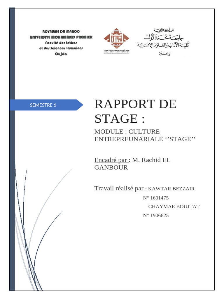Rapport de Stage | PDF
