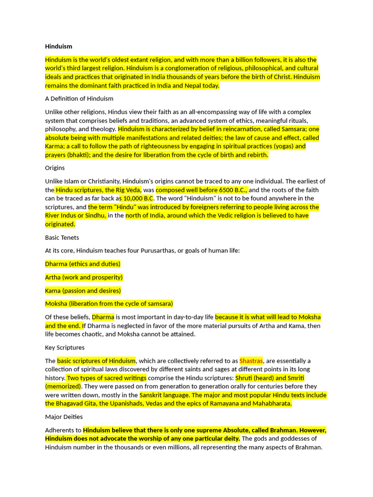 Hinduism | PDF
