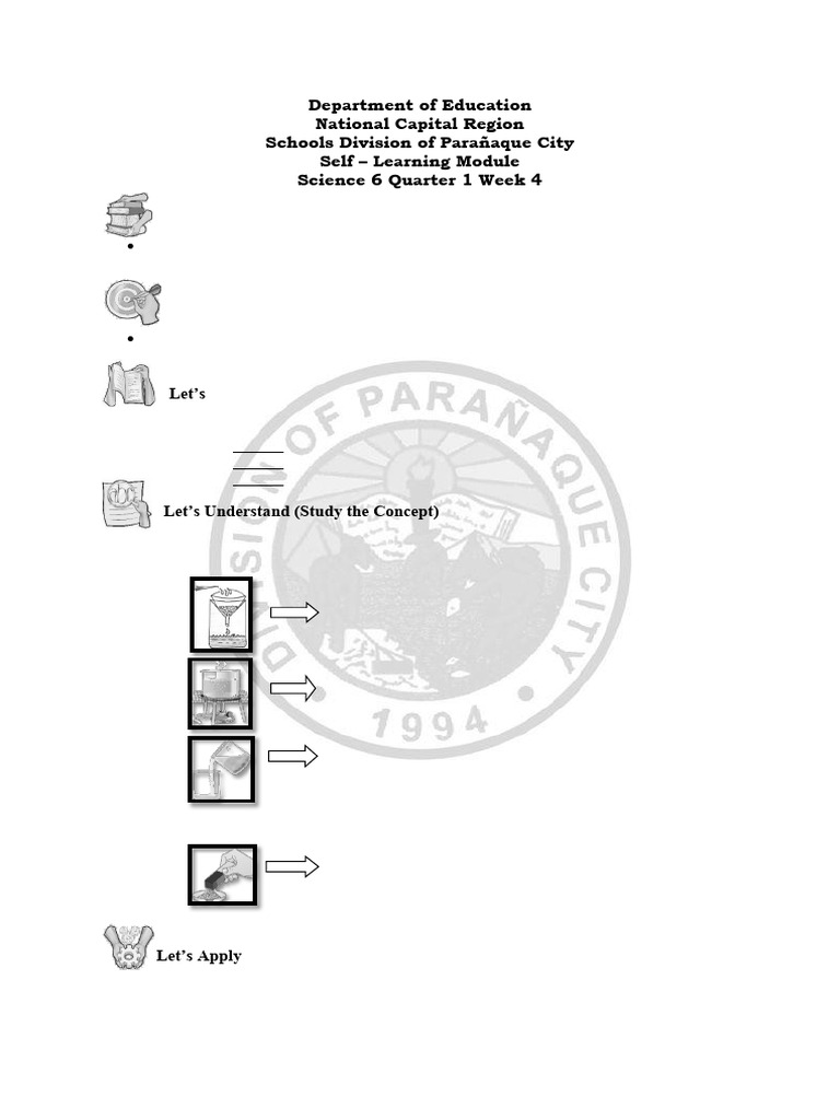 Final Science 6 - Quarter 1 - Week 4 | PDF