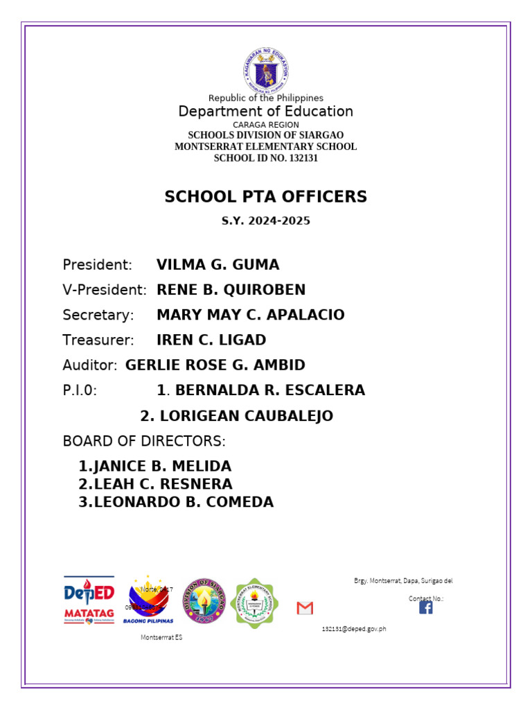 2024 2025 Spta-Officers | PDF