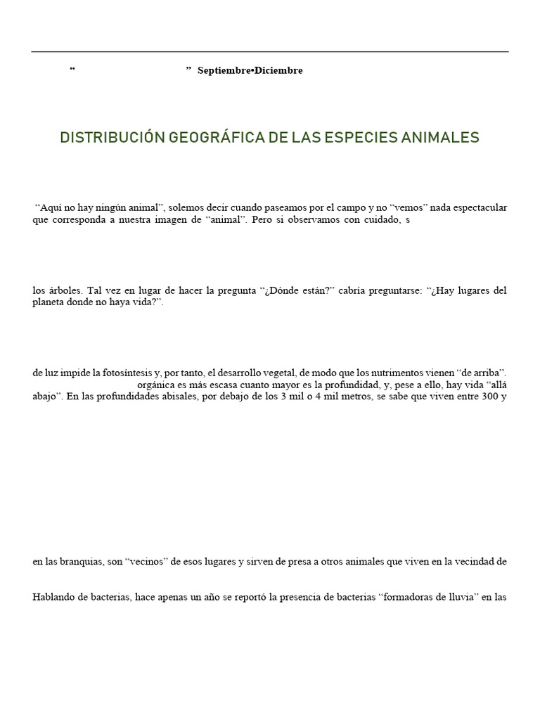 Zoogeografia Planetaria | PDF
