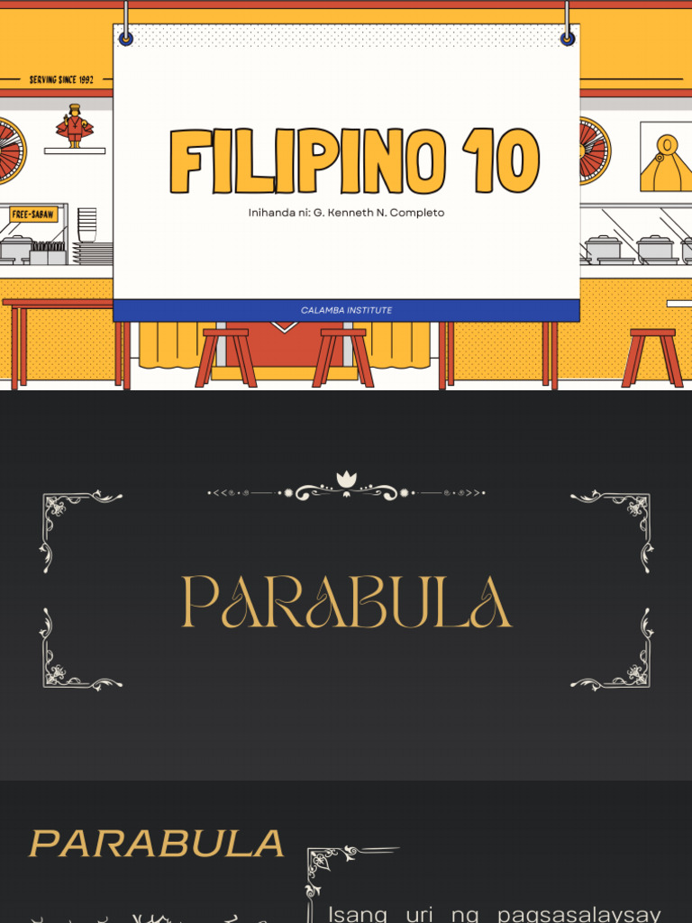 Filipino 10 Parabula, Pang-ugnay | PDF