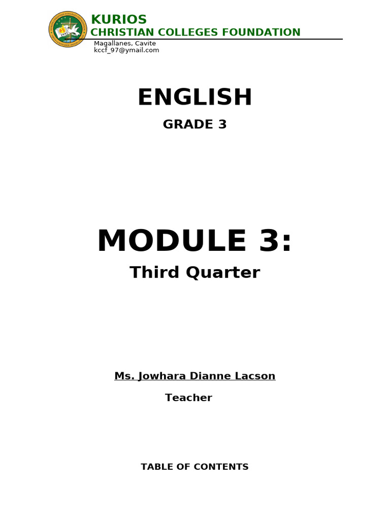 3RD Quarter | PDF