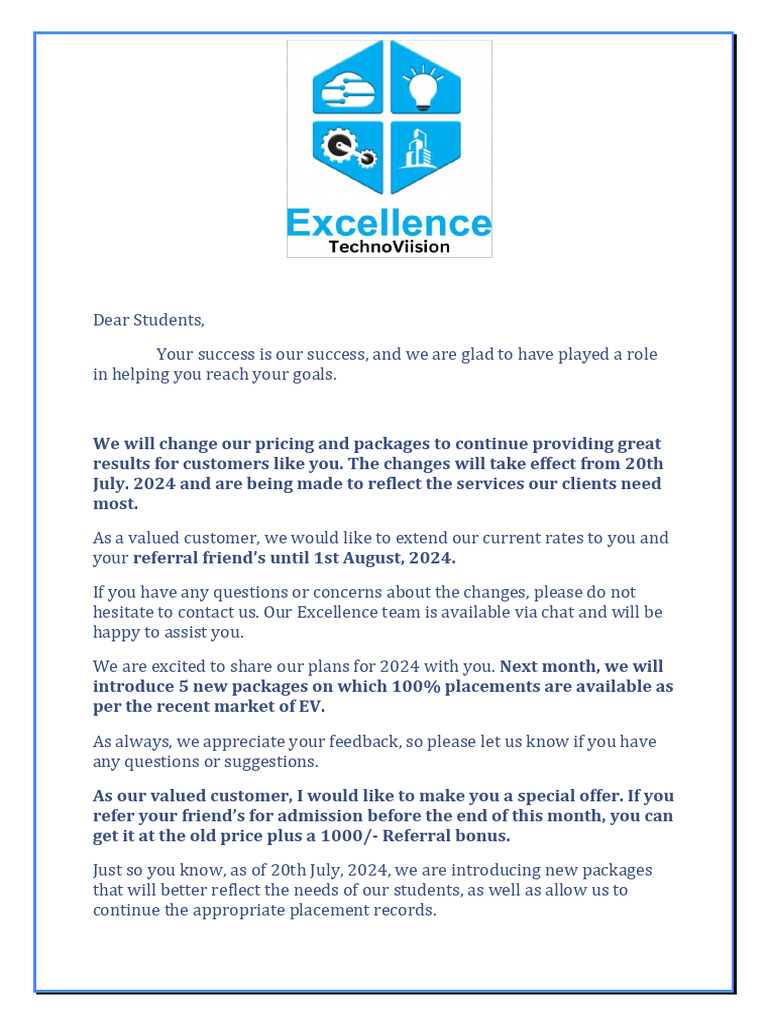 Fees Revised Notice | PDF