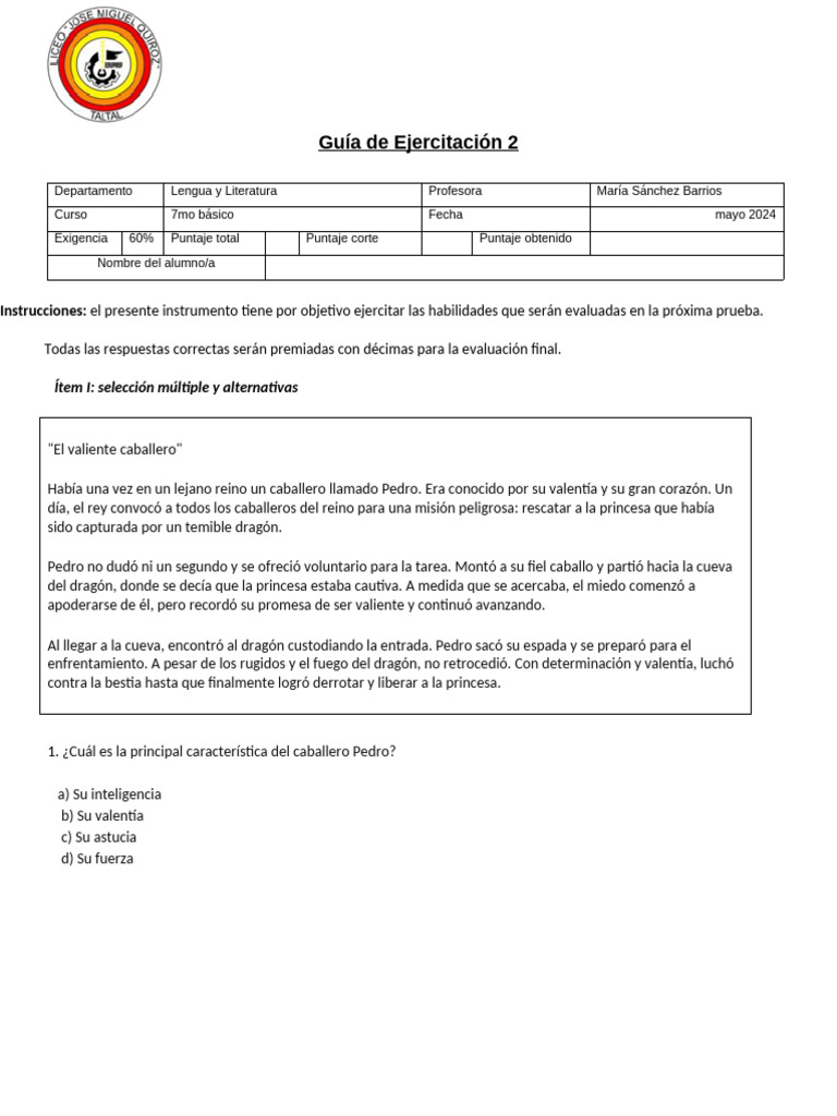 Guia N°2 Septimo | PDF