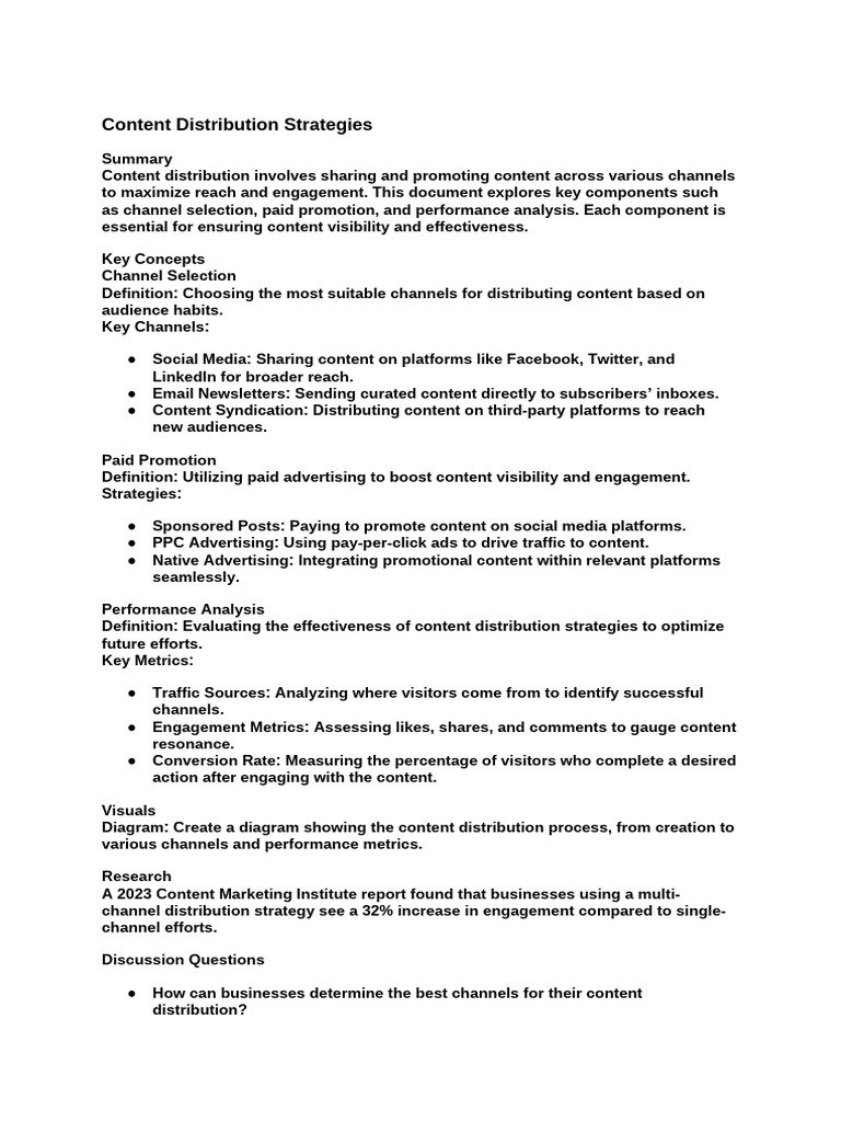 Content Distribution Strategies | PDF