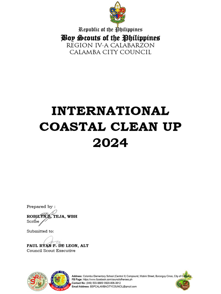 NARRATIVE Report International Coastal Clean Up | PDF