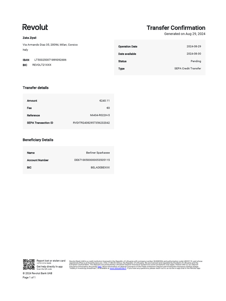 Transaction Confirmation Report - en Us - f88d9d | PDF
