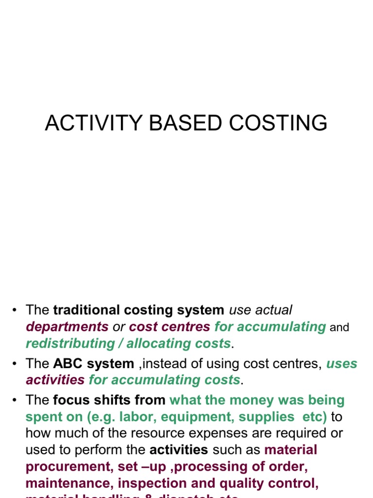 Activity Based Costing | PDF | Human Resource Management | Business ...