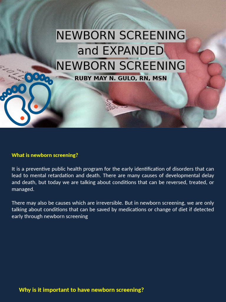 Expanded Newborn Screening | PDF