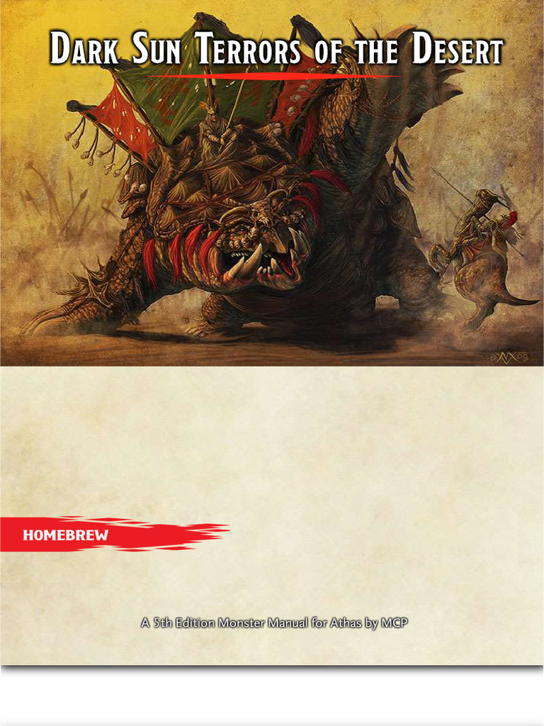 Dark Sun - Monster Manual | PDF