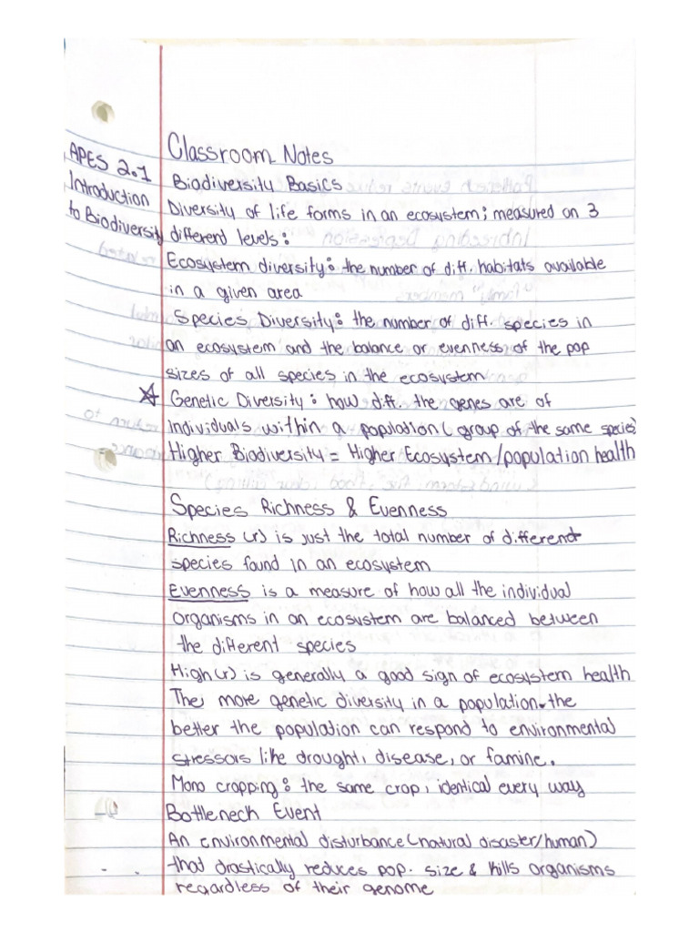 Unit 2 - Biodiversity Part 1 | PDF