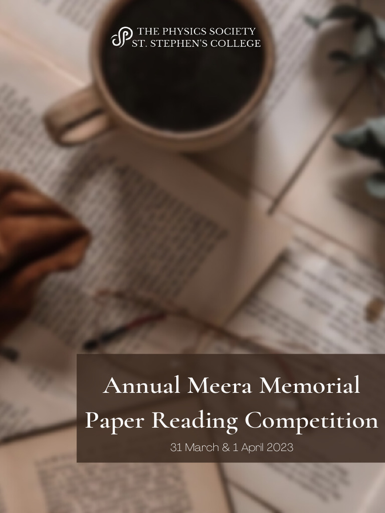 Annual Meera Memorial Paper Reading Competition SSC | PDF