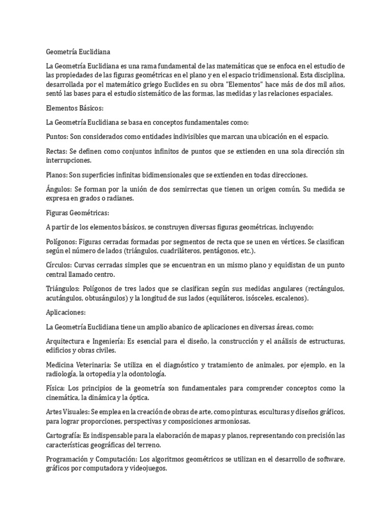Geometría Euclidiana | PDF