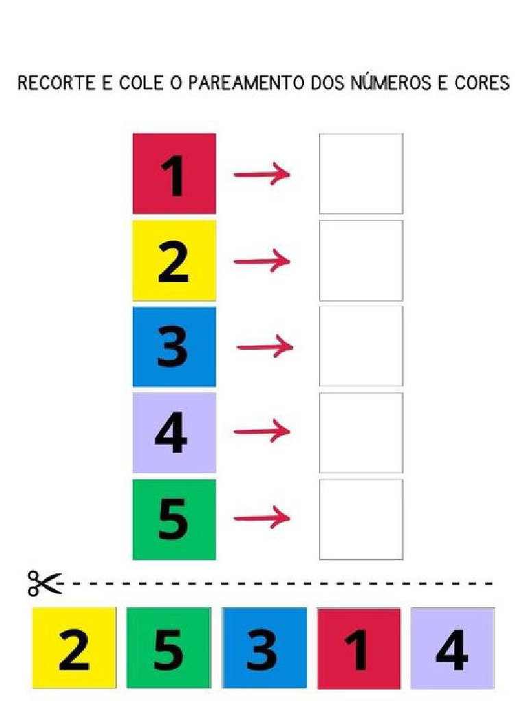 Atividade Pareamento de Números | PDF