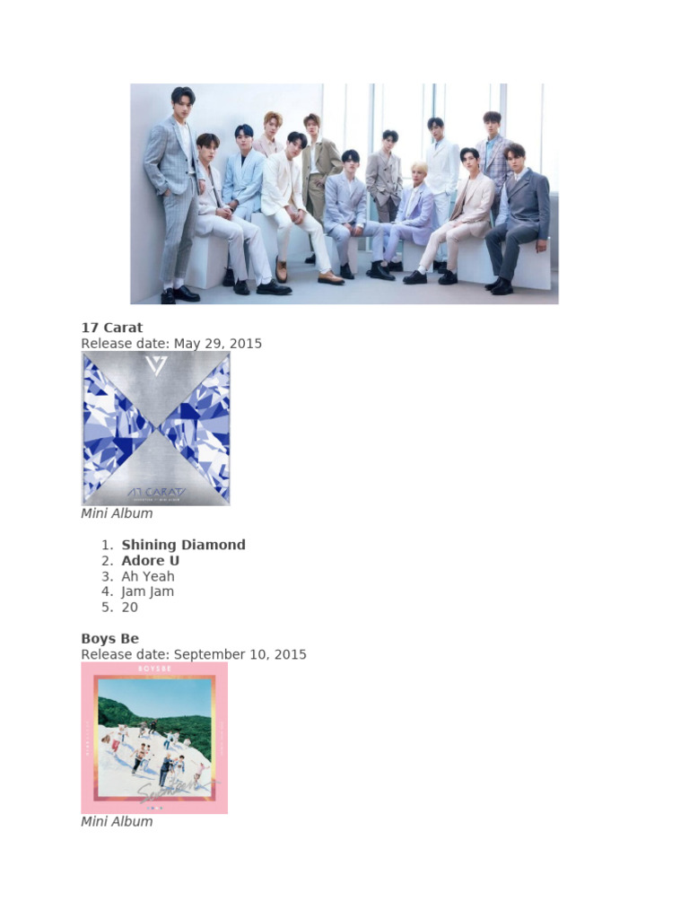 Seventeen Albums | PDF