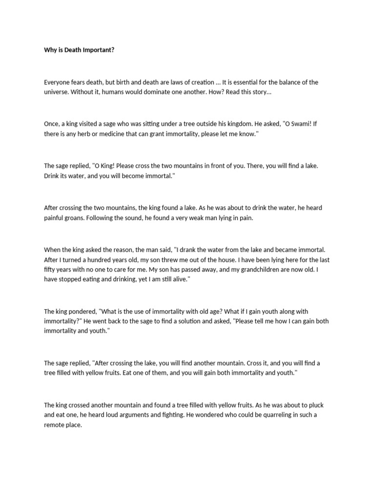 Why Is Death Important | PDF